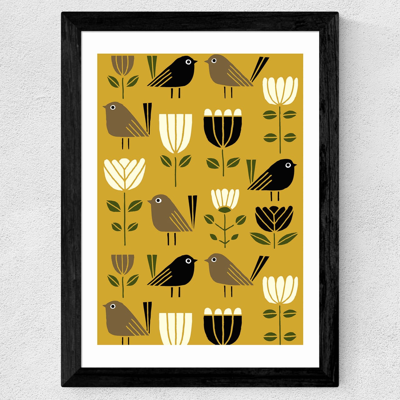 Framed Garden Bird A3 Print - The Simple Interior Company